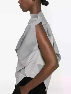 Issey Miyake Origami-pleated Geometric-print Top