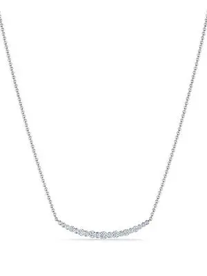 Kwiat Lyric Curved Bar Diamond Necklace - Silver