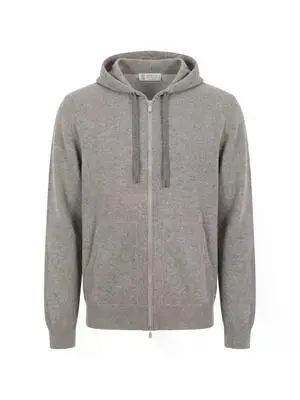Brunello Cucinelli Cashmere Drawstring Zip-up Hoodie