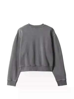 Maison Kitsuné Faded-effect Cropped Sweatshirt