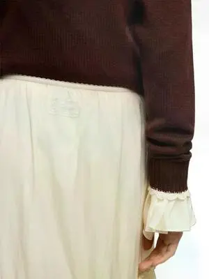 GANNI Nylon Tiered Midi Skirt