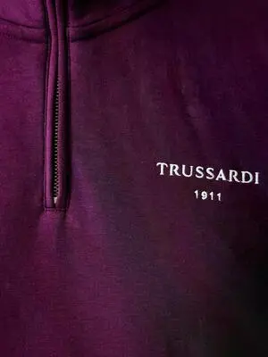 TRUSSARDI Logo-print Quarter-zip Sweatshirt