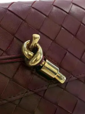 Bottega Veneta Mini Nappa Intrecciato Andiamo Cross Body Bag - Red