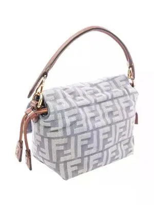 Fendi 2010-2026 Zucca Canvas Mamma Baguette Satchel - Blue