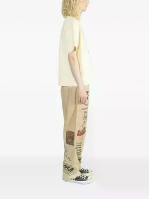 SAMUEL ZELIG Graphic-embroidered Straight Leg Trousers