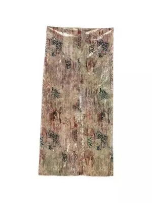 PIERRE-LOUIS MASCIA Filo Di Moss Midi Skirt