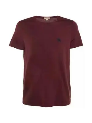 Burberry Embroidered-logo Crew-neck T-shirt - Red
