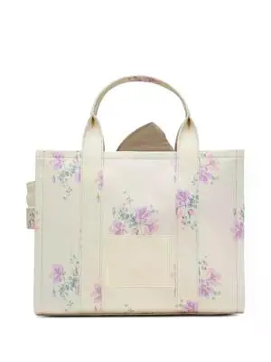 Marc Jacobs Floral Canvas Tote Bag With Bow