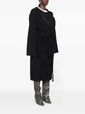 Rick Owens Belted Hooded Coat