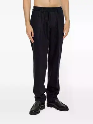 Eleventy Elasticated-waistband Pleated Trousers