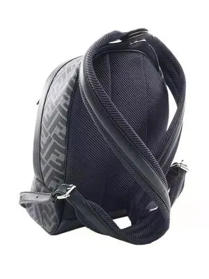 Fendi 2020-2026 Small Zucca Coated Canvas Chiodo Diagonal Backpack