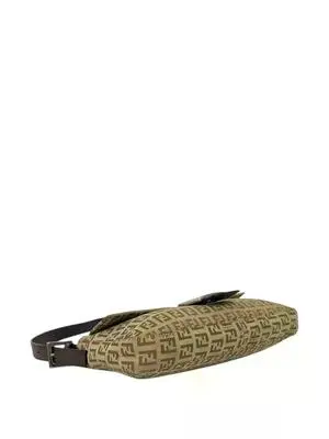 Fendi 2000-2010 Zucchino Canvas Baguette Shoulder Bag