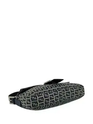 Fendi 2000-2010 Zucchino Canvas Baguette Shoulder Bag