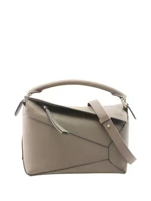 Loewe 2010-2026 Small Calfskin Puzzle Edge Satchel - Grey