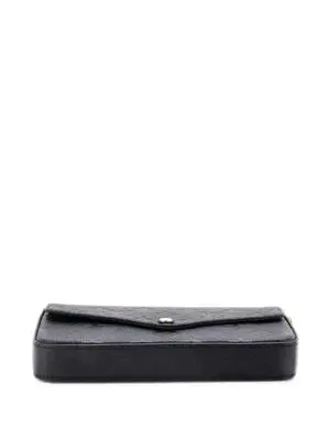 LOUIS VUITTON Felicie Pochette Monogram Empreinte Leather Cross Body Bag - Black