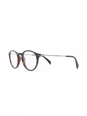 DB EYEWEAR BY DAVID BECKHAM Tortoiseshell Round-frame Glasses