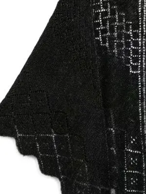 TWINSET Geometric-knit Scalloped Scarf