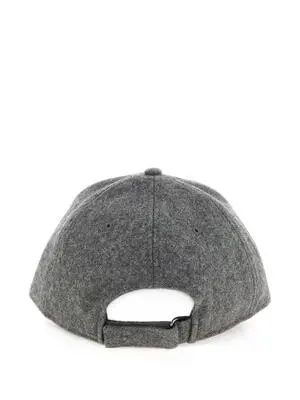 BALLANTYNE Monogram-patch Melton Cap - Grey