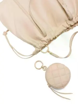 Mz Wallace Small Waverly Drawstring Bucket Bag - Neutrals