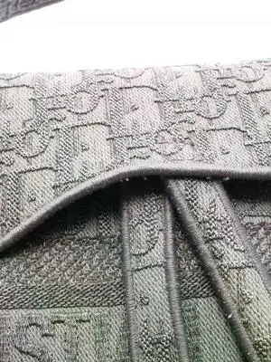 Dior 2000-2026 Oblique Denim Embroidered Saddle Bag Shoulder Bag