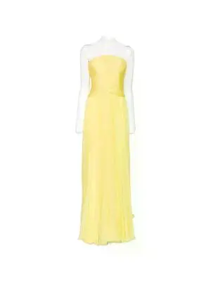 Zuhair Murad Strapless Draped Silk-chiffon Gown