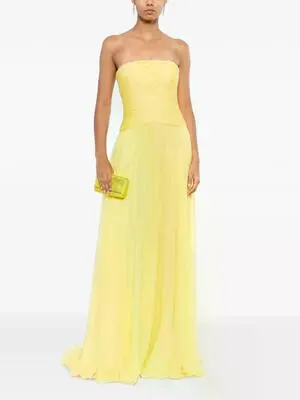 Zuhair Murad Strapless Draped Silk-chiffon Gown