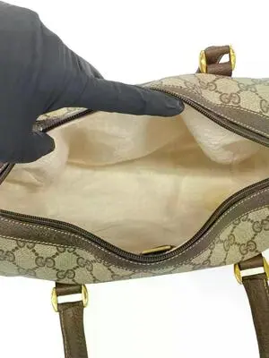 Gucci 20th Century Gg Supreme Web Boston Bag Satchel