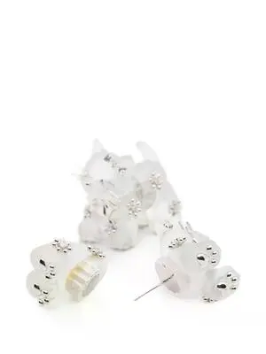 YVMIN Split Kitten Earrings - White