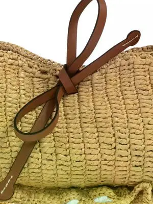 Ulla Johnson Marina Ruffled Raffia Shoulder Bag
