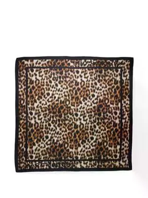 Marc Jacobs Leopard Silk Scarf - Brown