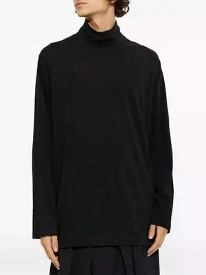 Yohji Yamamoto Stand-up Collar Long-sleeve T-shirt