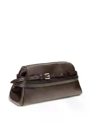 Moschino Buckle-detail Leather Clutch Bag