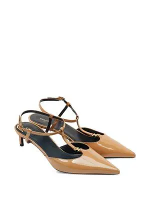 Celine Triomphe Patent T-bar Pumps