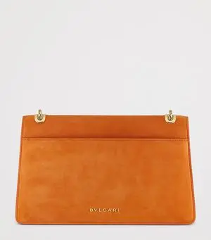 BVLGARI Suede Serpenti Forever Top-handle Bag