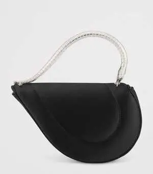 BVLGARI Satin Serpenti Cuore 1968 Top-handle Bag
