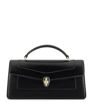 BVLGARI Leather Serpenti Forever Top-handle Bag