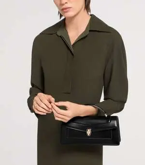 BVLGARI Leather Serpenti Forever Top-handle Bag