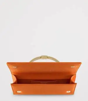 BVLGARI Satin Tubogas Evening Clutch Bag