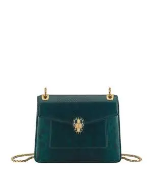 BVLGARI Karung Leather Serpenti Forever Cross-body Bag - Green