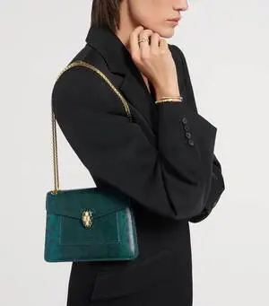 BVLGARI Karung Leather Serpenti Forever Cross-body Bag