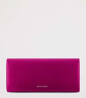 BVLGARI Satin Tubogas Evening Clutch Bag
