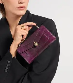 BVLGARI Karang Leather Serpenti Forever Chain Wallet