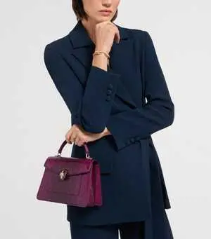 BVLGARI Karung Leather Serpenti Forever Top-handle Bag
