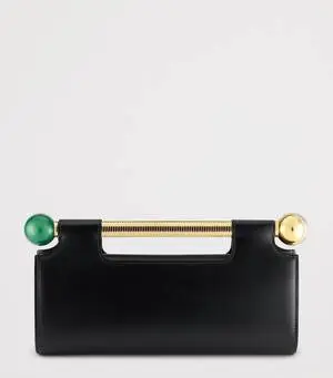 BVLGARI Leather Tubogas Sphere Clutch Bag