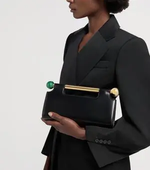 BVLGARI Leather Tubogas Sphere Clutch Bag