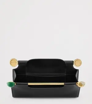 BVLGARI Leather Tubogas Sphere Clutch Bag
