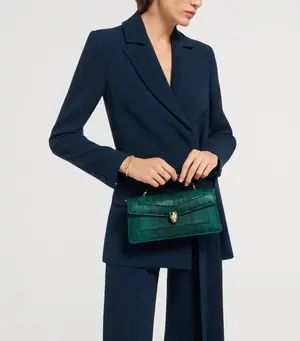 BVLGARI Karung Leather Serpenti Forever Top-handle Bag