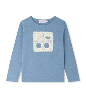 Bonpoint Cotton Cherry Long-sleeve T-shirt