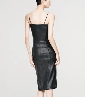 TOM FORD Nappa Leather Embroidered Midi Tube Dress