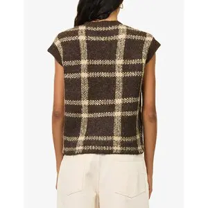 4TH & RECKLESS Ashley Checked Knitted Vest